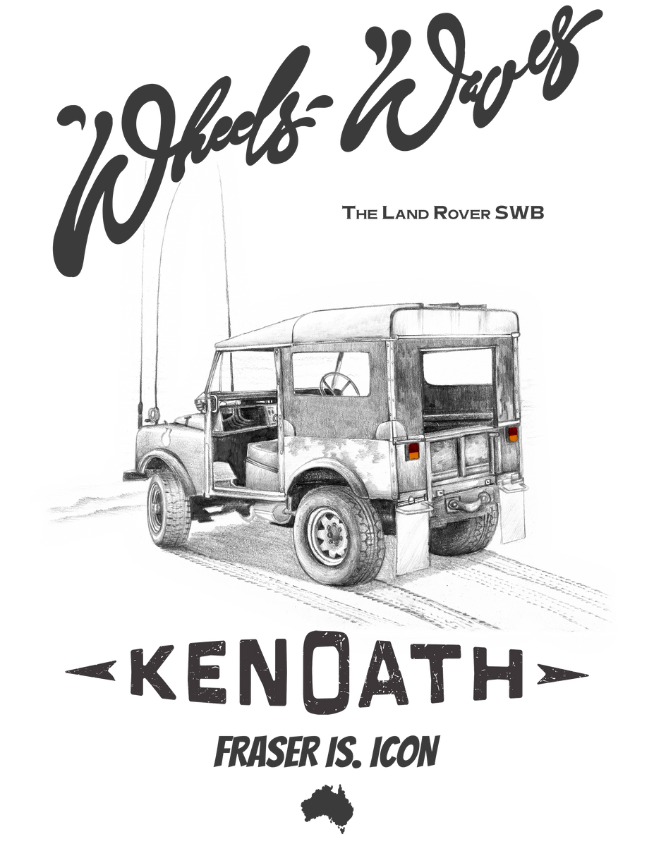 The Landrover SWB Wheels & Waves Tee - Ken Oath – Kenoath