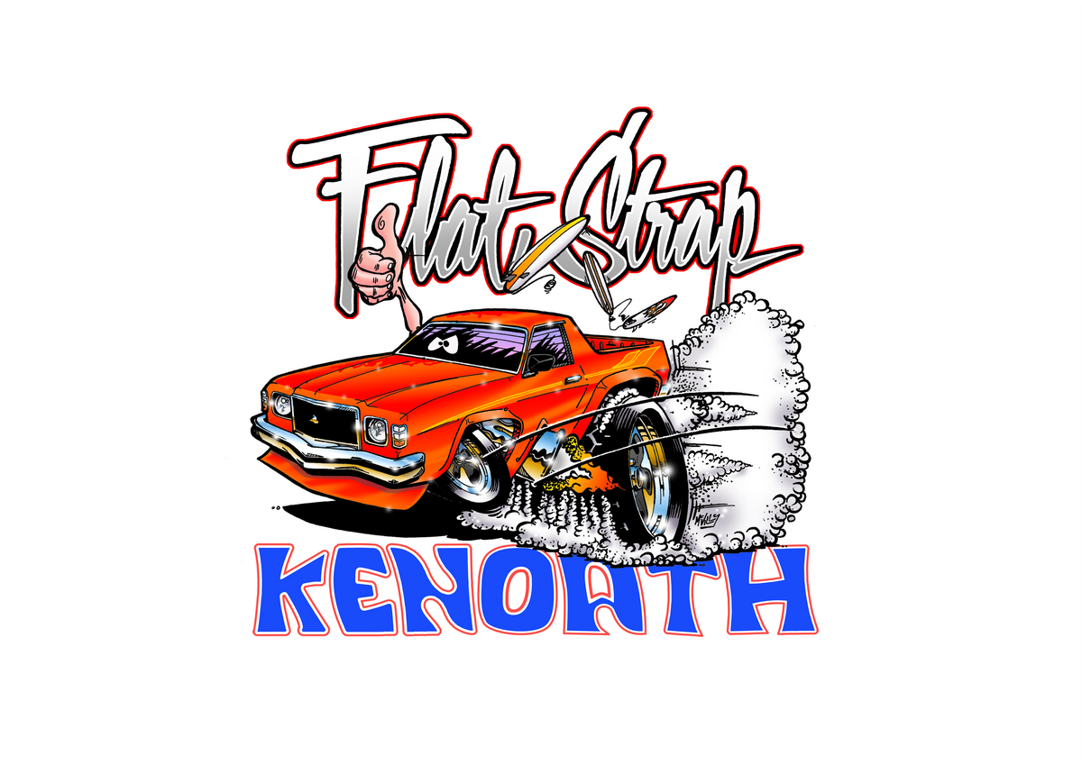 Flat Strap Sandman Ute Tee - Black- Ken Oath – Kenoath